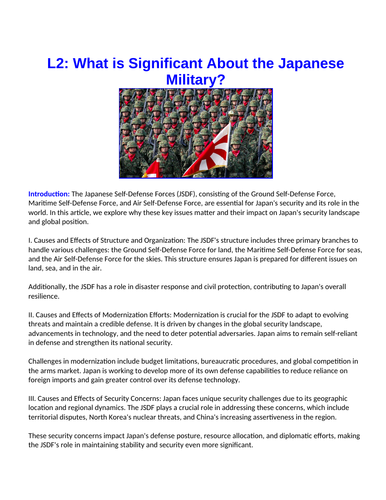 Japan Military | Teaching Resources