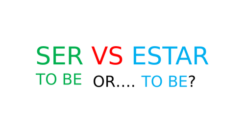 Ser vs Estar | Teaching Resources