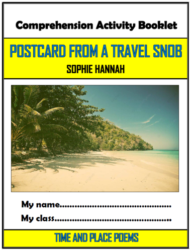 Postcard From A Travel Snob - Comprehension Activities Booklet ...