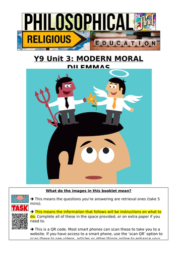 Booklet 3 Y9 RE curriculum- Modern moral dilemmas | Teaching Resources