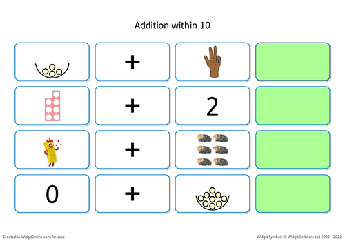 SEND Maths-Addition within 10 Worksheets | Teaching Resources
