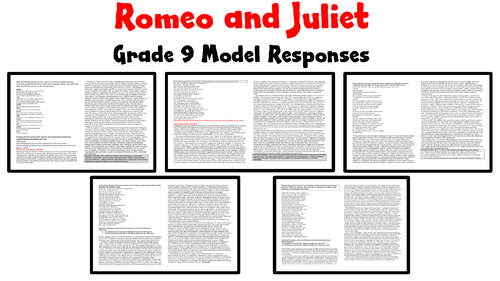 Romeo and Juliet Grade 9 Model Responses | Teaching Resources
