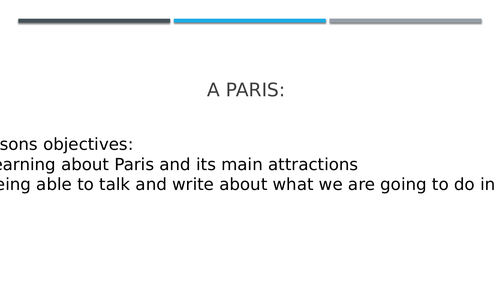 Qu'est-ce que tu vas faire à Paris? | Teaching Resources