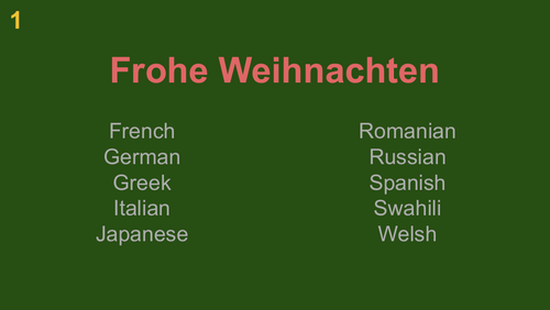 Merry Christmas Languages Quiz | Teaching Resources