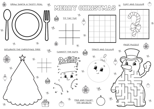 Christmas Activity Sheet / Game / Colouring / Drawing Page. Lesson ...