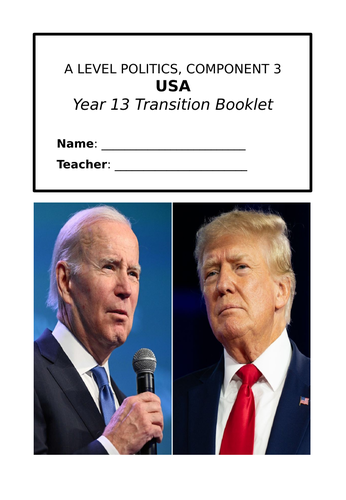 A Level USA Politics Transition Booklet | Teaching Resources
