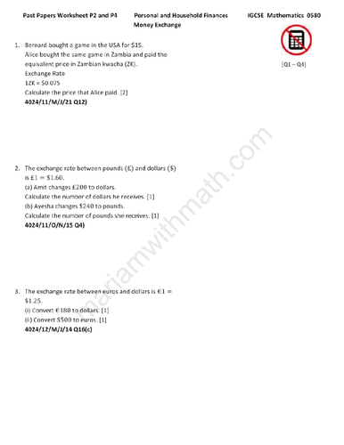 Money Conversion | Teaching Resources