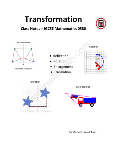 Transformation : IGCSE Mathematics 0580 Past Papers Worksheet ... Transformation : IGCSE Mathematics 0580 Past Papers Worksheet ...