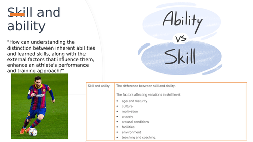 Skill vs ability IGCSE PE Physical Education lesson | Teaching Resources Skill vs ability IGCSE PE Physical Education lesson | Teaching Resources