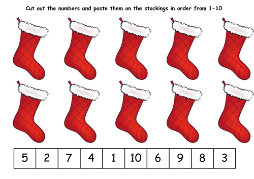 Christmas stocking numbers | Teaching Resources