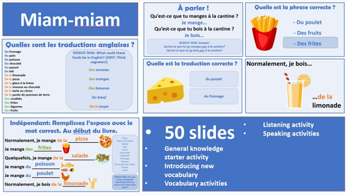 Studio 1, Module 2.5 - Miam-miam | Teaching Resources