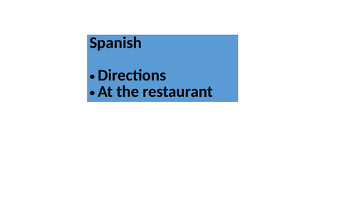 Spanish review - Telling the time, eating out etc | Teaching Resources