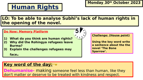 The Bone Sparrow- Human Rights | Teaching Resources