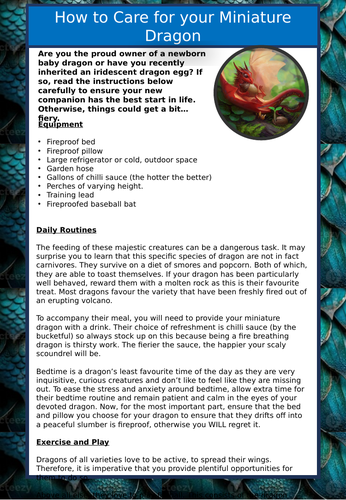 Instructions Model | Teaching Resources