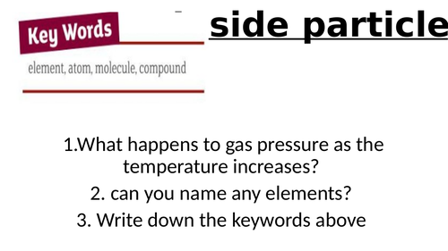 Inside particles (Y7 science) | Teaching Resources