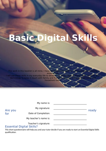 Digital Skills Basics Booklet | Teaching Resources