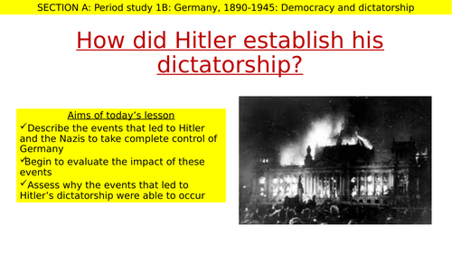 Hitler Establishing Dictatorship | Teaching Resources