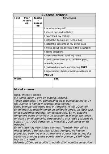 Year 7- writing lesson | Teaching Resources