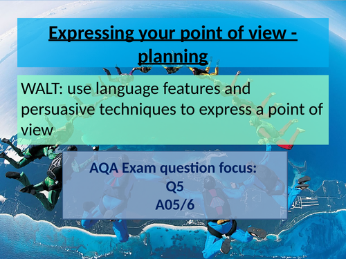 Expressing Point of View Planning | Teaching Resources