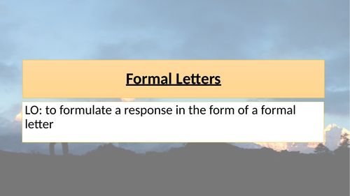 Formal Letters | Teaching Resources
