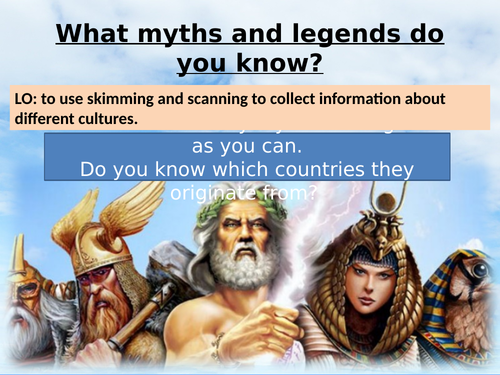 Myths and Legends Percy Jackson | Teaching Resources