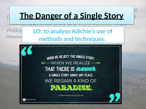 The Danger of a Single Story | Teaching Resources