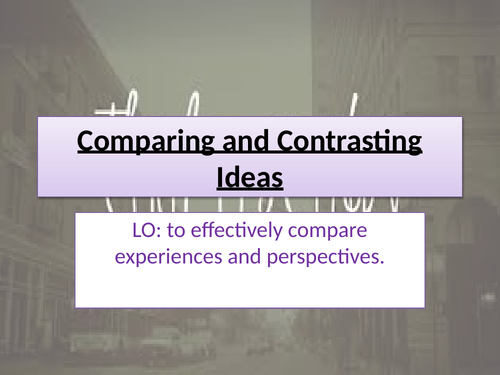 The Danger of a Single Story Comparing and Contrasting Ideas | Teaching ...