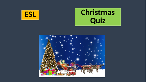 ESL Christmas Quiz | Teaching Resources