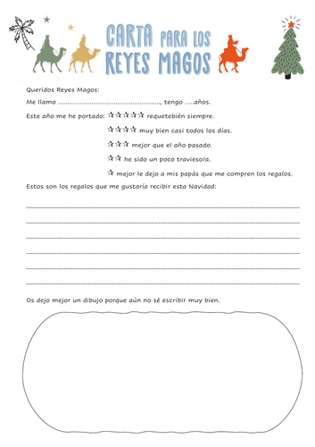 Carta para los Reyes Magos | Teaching Resources