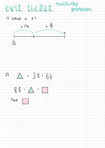 White Rose Maths Year 6 Fractions A Exit Tickets | Teaching Resources White Rose Maths Year 6 Fractions A Exit Tickets | Teaching Resources