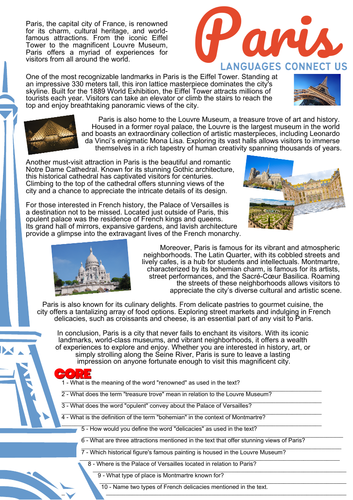 Paris - CfW - Languages connect us | Teaching Resources
