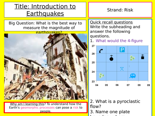An introduction to earthquakes | Teaching Resources