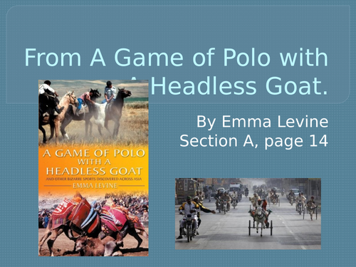 Game of Polo with a Headless Goat | Teaching Resources