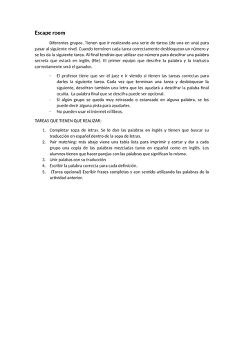 Escape room Year 10: Technology Vocabulary | Teaching Resources