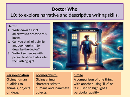 Doctor Who Just Write | Teaching Resources