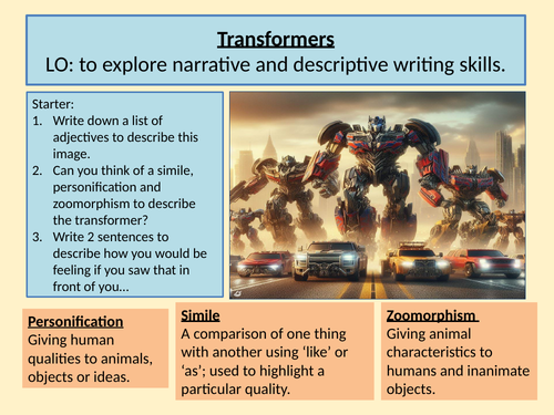 Just Write Transformers | Teaching Resources