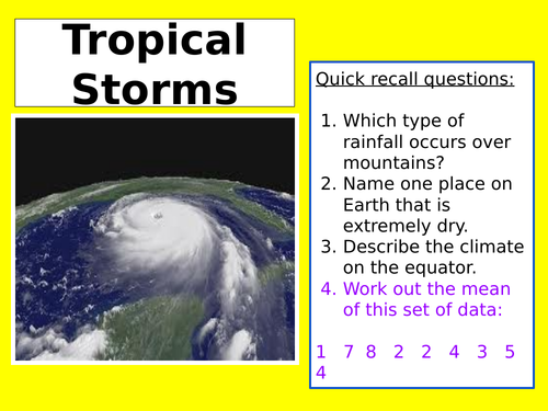 What are tropical storms | Teaching Resources