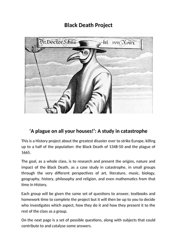 Black Death Small Group Project | Teaching Resources