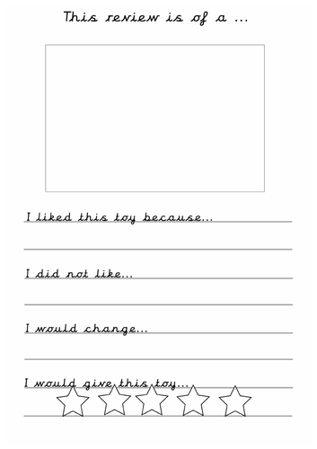 Review Template | Teaching Resources