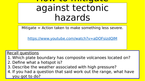 How to mitigate against a tectonic hazard | Teaching Resources
