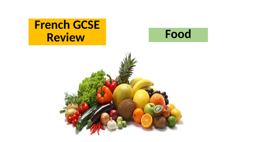 French GCSE - Food review | Teaching Resources