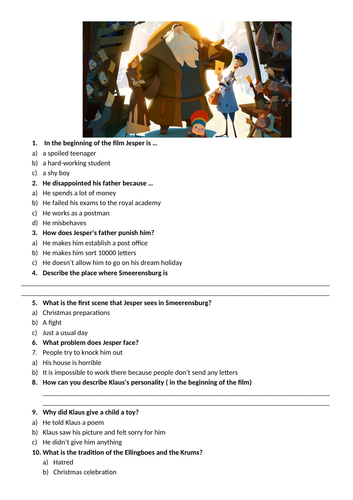 Christmas resource - Netflix Klaus Spanish movie activities | Teaching ...