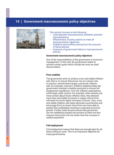 Government Macroeconomic Policy Aims: Economics for Cambridge ...