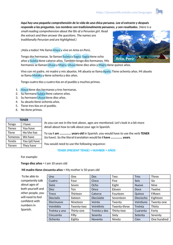 Spanish Reading Comprehension - Family Members | Teaching Resources