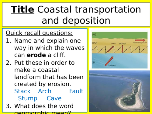 Coastal transportation and deposition | Teaching Resources