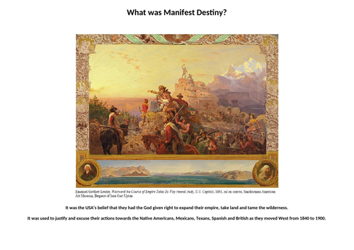 Manifest Destiny Annotation Poster | Teaching Resources Manifest Destiny Annotation Poster | Teaching Resources