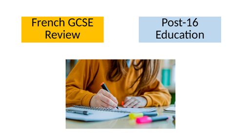 French GCSE Post-16 education | Teaching Resources