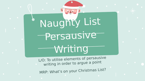Christmas Persuasive Writing | Teaching Resources