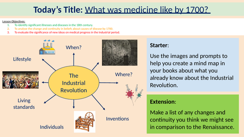 L1: Intro to 18th & 19th (Industrial) century medicine GCSE Edexcel ...