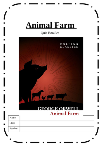 Animal Farm Quiz Booklet | Teaching Resources
